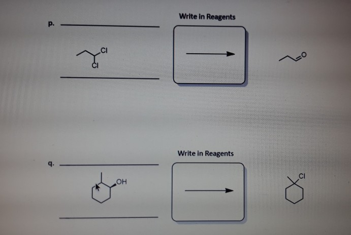Solved Write In Reagents p. Write in Reagents 9. OH OX | Chegg.com