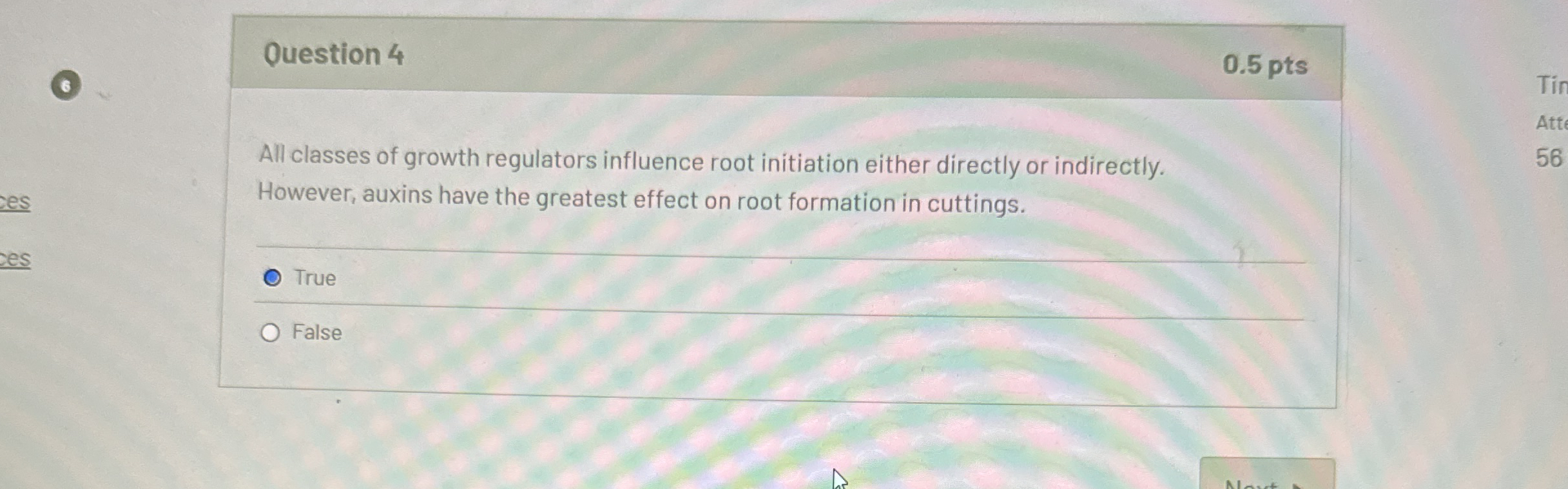 Solved Question 40.5 ﻿ptsAll classes of growth regulators | Chegg.com