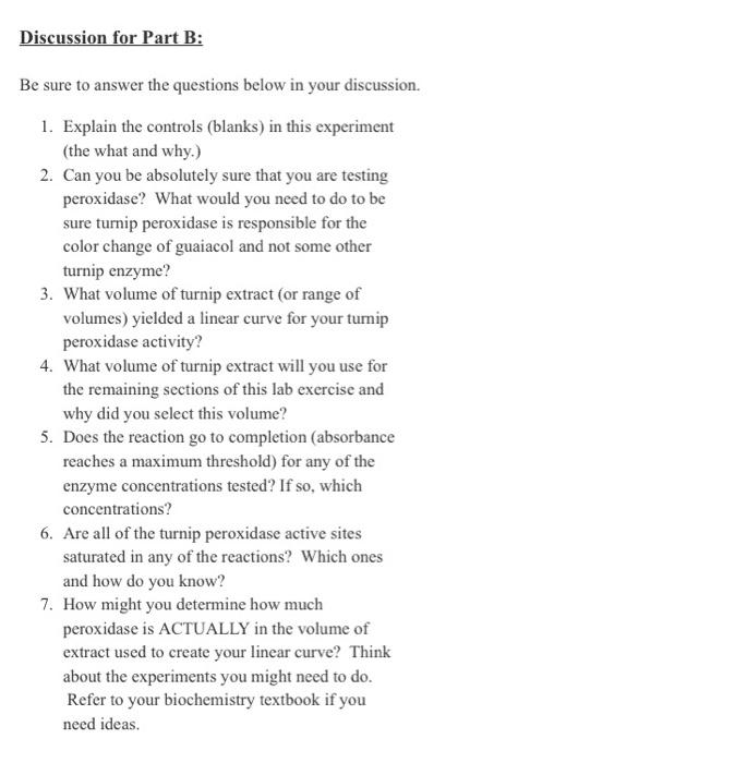 4. What volume of turnip extract will you use for | Chegg.com