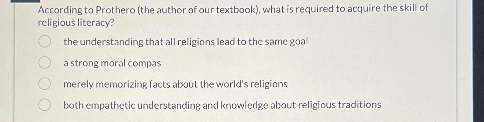 Solved According to Prothero (the author of our textbook), | Chegg.com