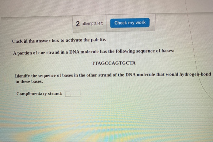 Solved 2 attempts left Check my work Click in the answer box | Chegg.com