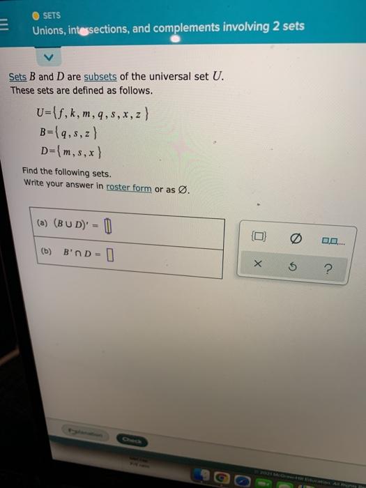 Solved SETS Unions, intersections, and complements involving | Chegg.com Solved SETS Unions, intersections, and complements involving | Chegg.com