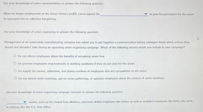 Solved Susan Tynan, shop steward for Unite Here Local 1, | Chegg.com