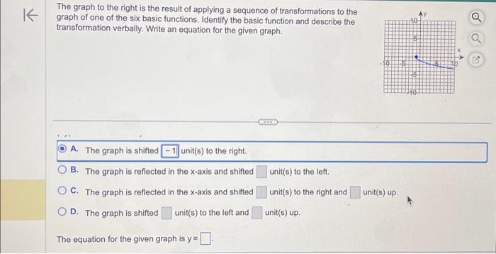 Solved The graph to the right is the result of applying a | Chegg.com