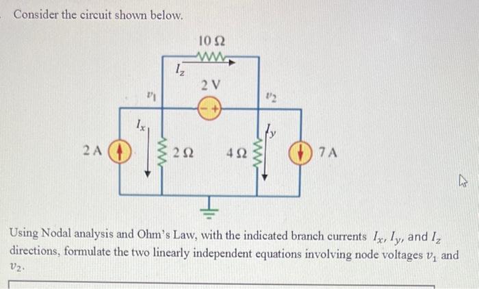 Solved Consider the circuit shown below. Using Nodal | Chegg.com
