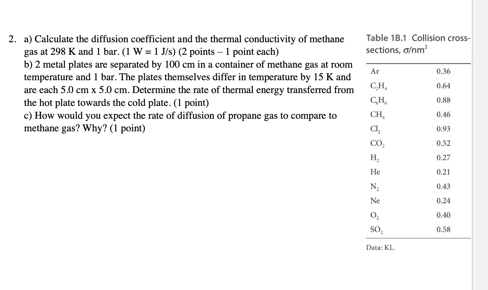 Solved 2. ﻿a) ﻿Calculate the diffusion coefficient and the | Chegg.com