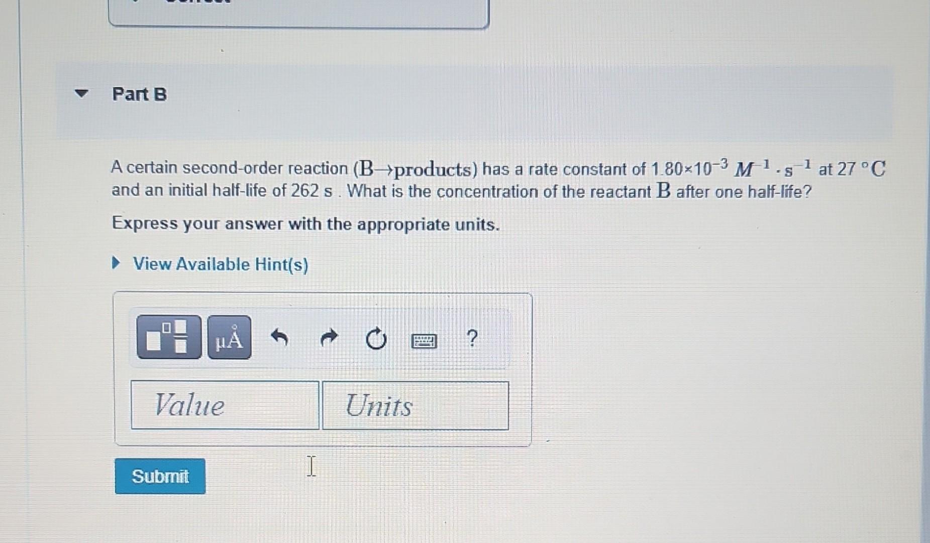 Solved For a first-order reaction, the half-life is constant | Chegg.com