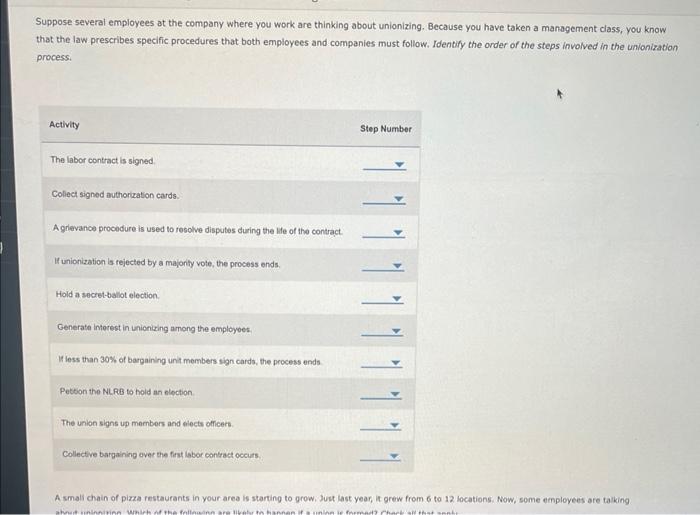 Solved Suppose several employees at the company where you | Chegg.com