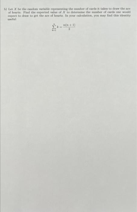 Solved EXPECTED VALUE Suppose you shuffle a deck of cards | Chegg.com