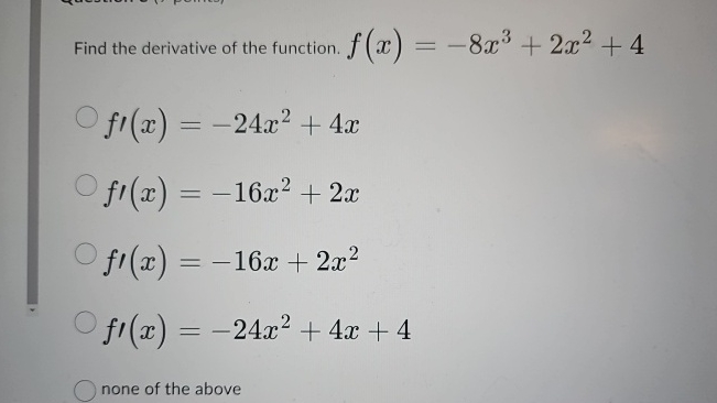 Solved Find the derivative of the function. | Chegg.com