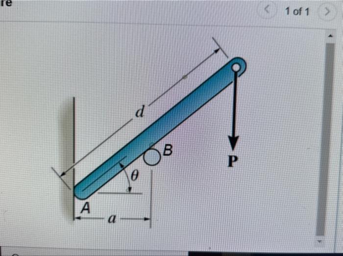 Solved 1 Of 1if If 2 5 M And θ 30∘ Determine The Normal