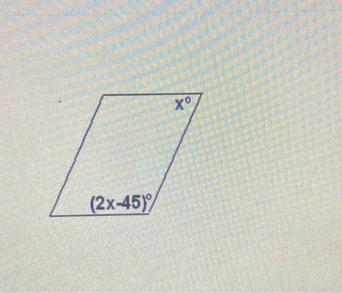 Solved Find the value of x in the parallelogram. | Chegg.com