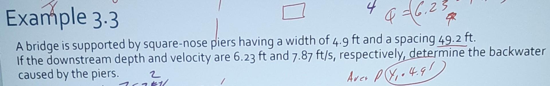 Solved A bridge is supported by square-nose piers having a | Chegg.com