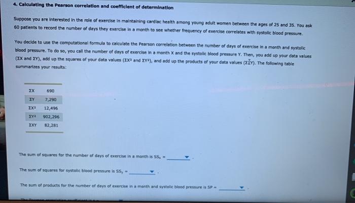 Solved 4. Calculating the Pearson correlation and | Chegg.com