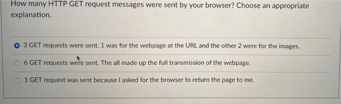 Solved How many HTTP GET request messages were sent by your | Chegg.com