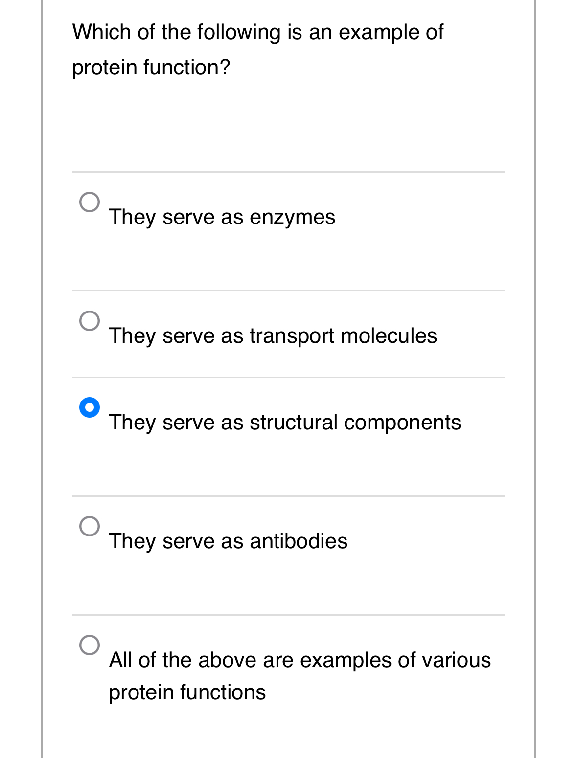 Solved Which of the following is an example of protein | Chegg.com