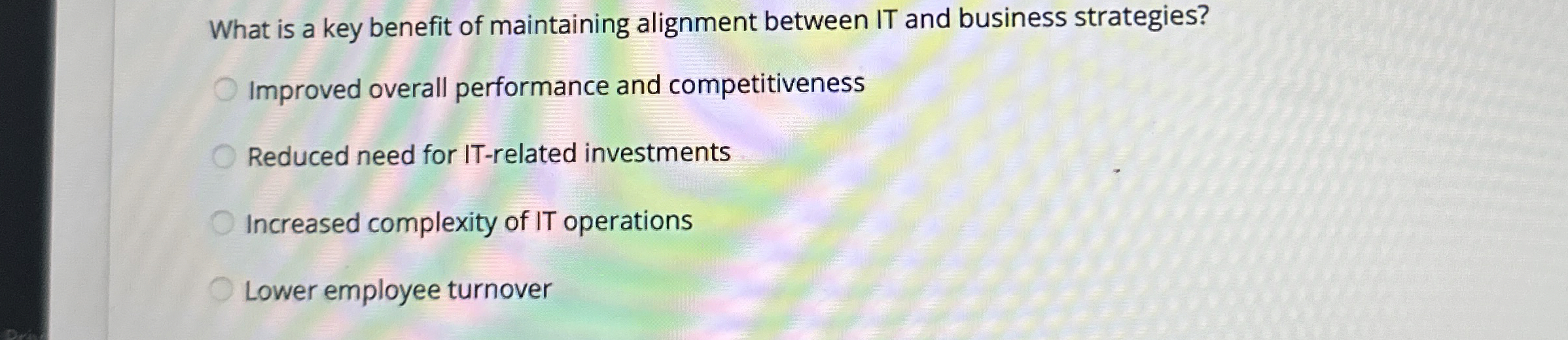 Solved What is a key benefit of maintaining alignment | Chegg.com