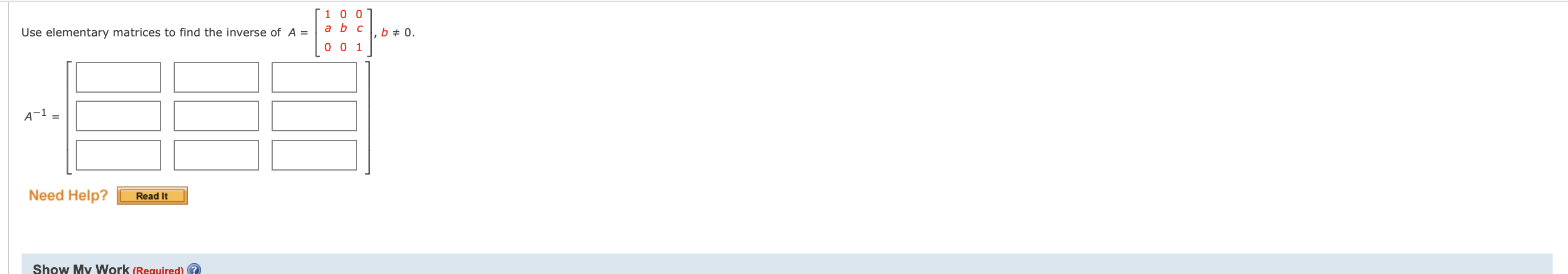 Solved Use elementary matrices to find the inverse of | Chegg.com