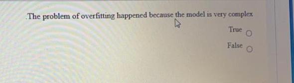 Solved The problem of overfitting happened because the model | Chegg.com