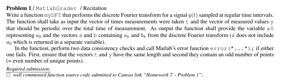 Solved Problem 1 ﻿ Mat labGrader RecitationWrite a function | Chegg.com