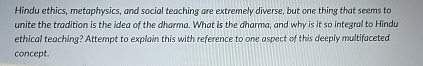 Solved What is the dharma, and why is it so integral to | Chegg.com