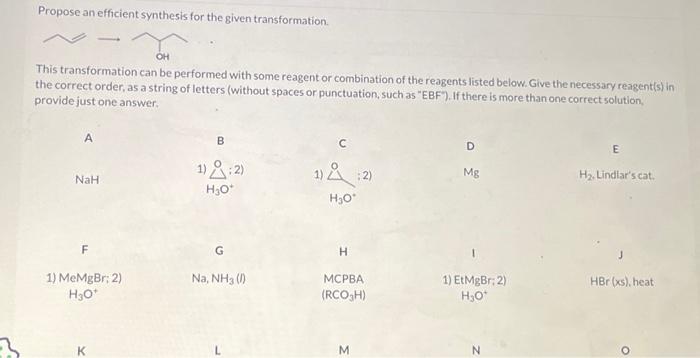 Solved Propose an efficient synthesis for the given | Chegg.com