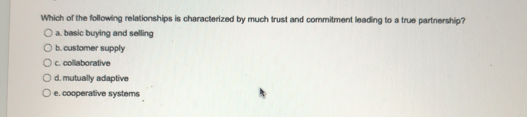 Solved Which of the following relationships is characterized | Chegg.com