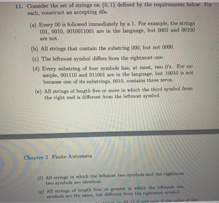 Solved 1. Consider the set of strings on {0,1} defined by | Chegg.com