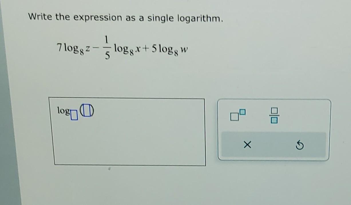 Solved Write the expression as a single logarithm. | Chegg.com