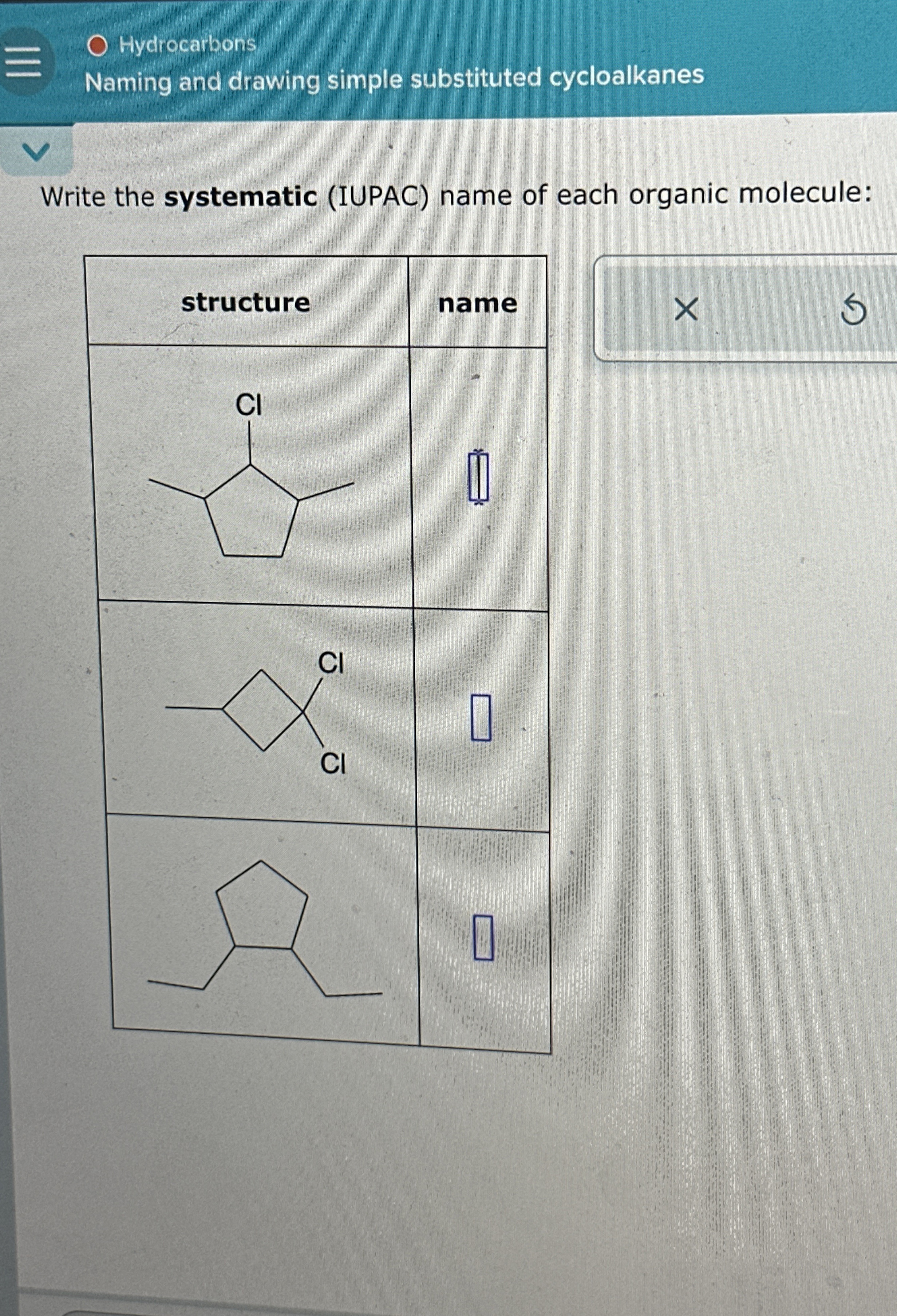 Write the systematic (IUPAC) ﻿name of each organic | Chegg.com