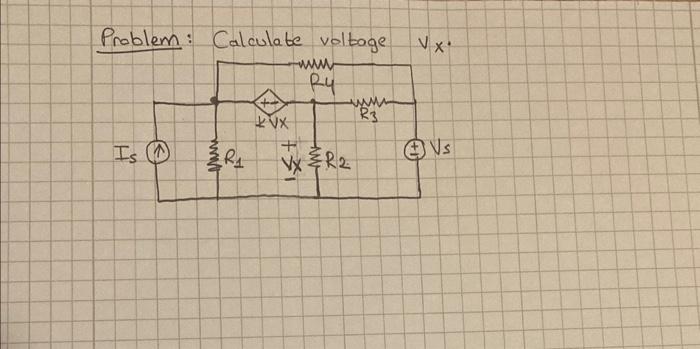 Solved Problem: Calculate voltage V. | Chegg.com