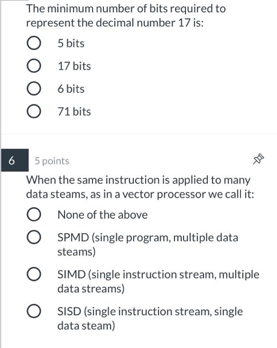 Solved The minimum number of bits required to represent the | Chegg.com