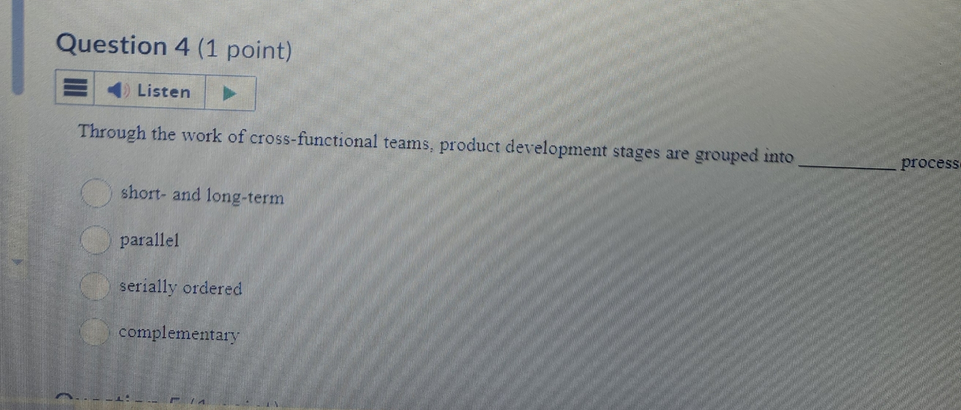 Solved Question 4 (1 ﻿point)ListenThrough the work of | Chegg.com