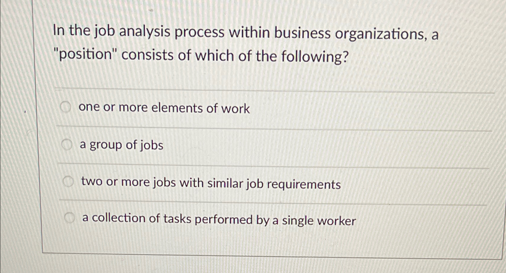 Solved In the job analysis process within business | Chegg.com