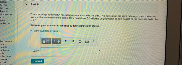 Solved Learning Goal: To understand length contraction and | Chegg.com