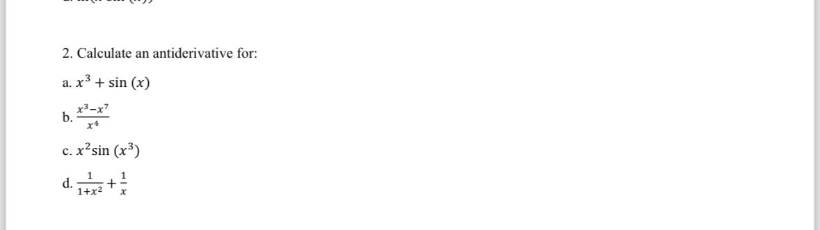 Solved Calculate an antiderivative | Chegg.com