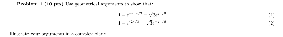 Solved Problem 1 (10 ﻿pts) ﻿Use geometrical arguments to | Chegg.com