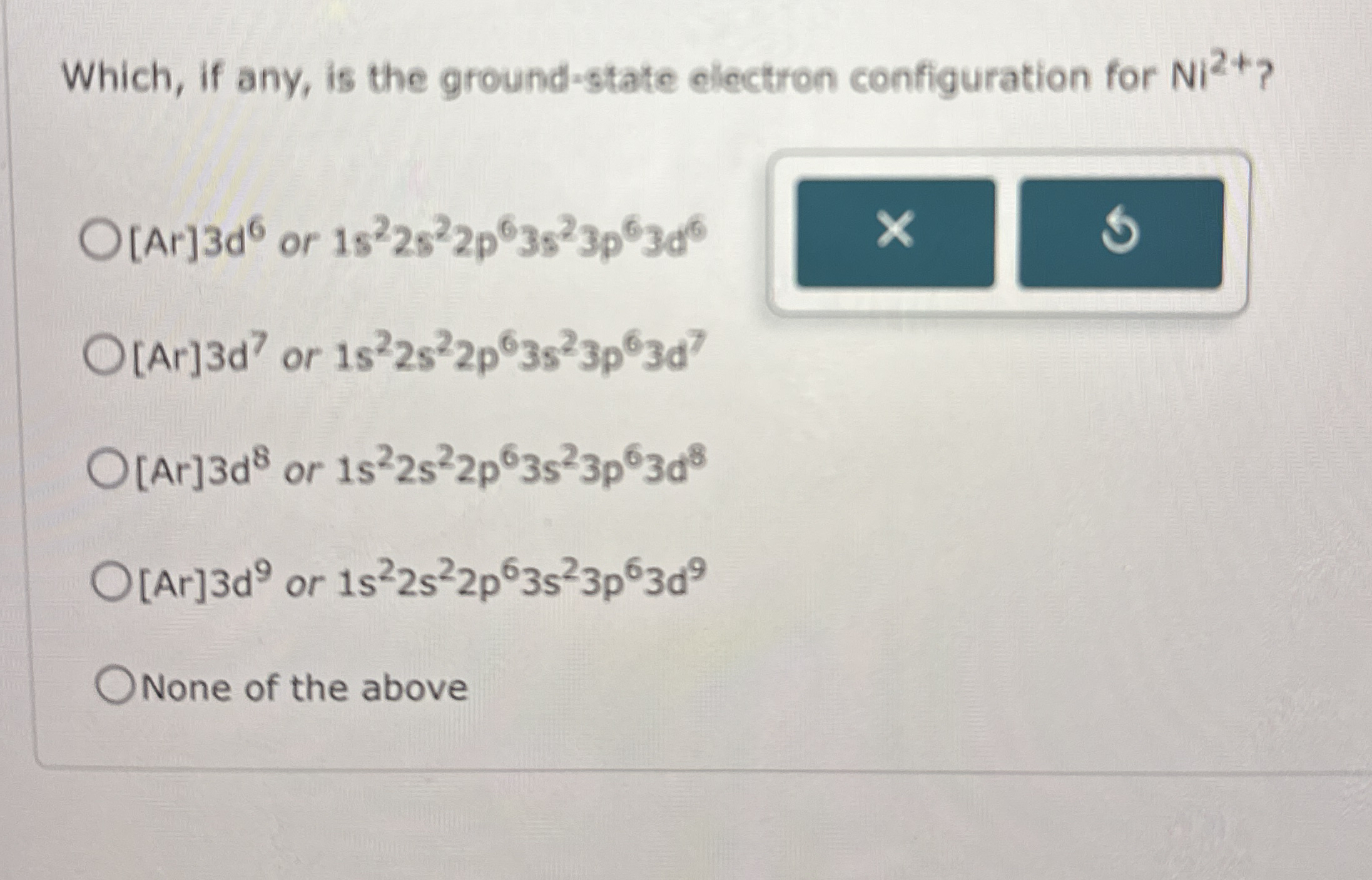 Which, if any, is the ground-state electron | Chegg.com