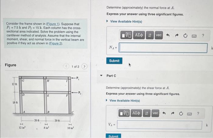 Solved Determine (approximately) the normal force at A. | Chegg.com
