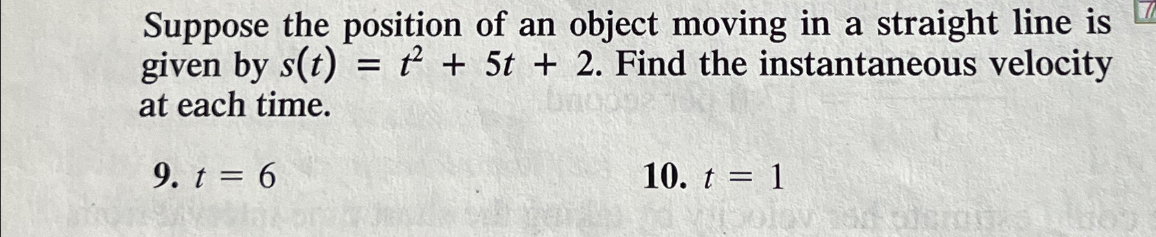 Solved Suppose the position of an object moving in a | Chegg.com