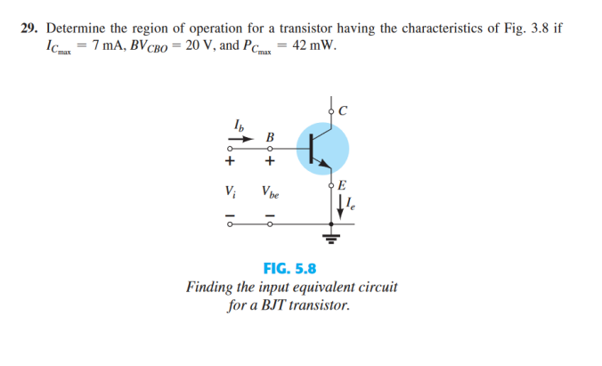 Solved Determine the region of operation for a transistor | Chegg.com