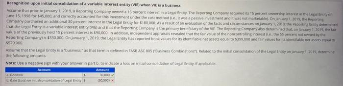 Solved Recognition upon initial consolidation of a variable | Chegg.com