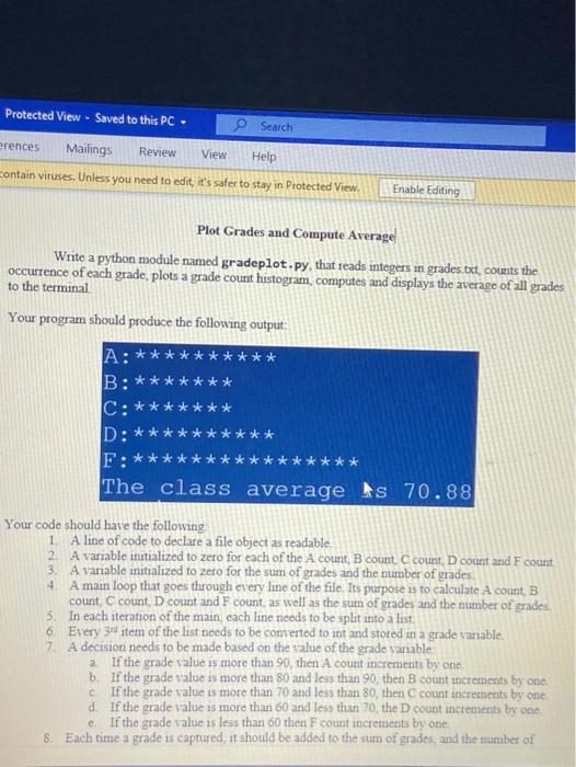 Solved Protected View - Saved to this PC- Search erences | Chegg.com