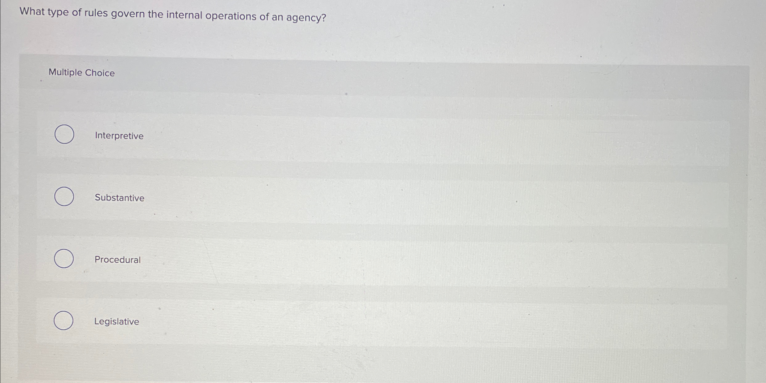 Solved What type of rules govern the internal operations of | Chegg.com