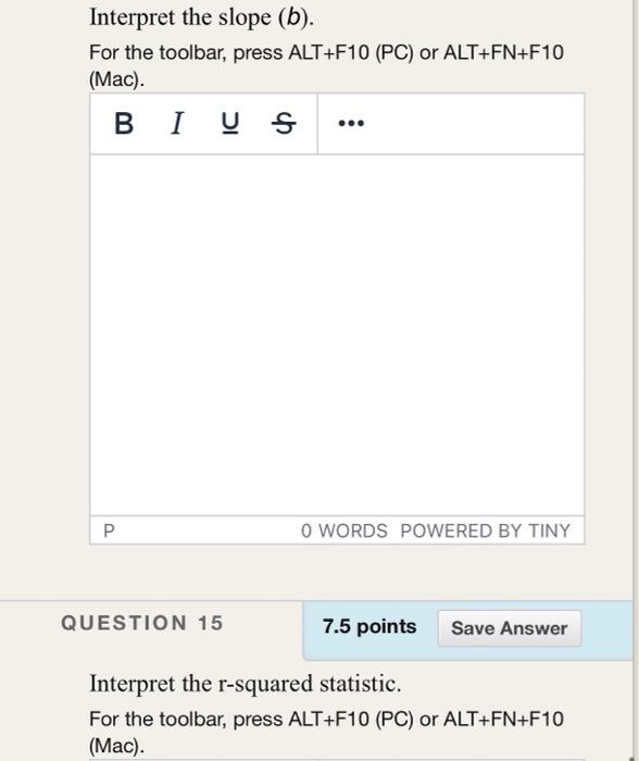 Solved Below is the SPSS output from a regression analysis | Chegg.com