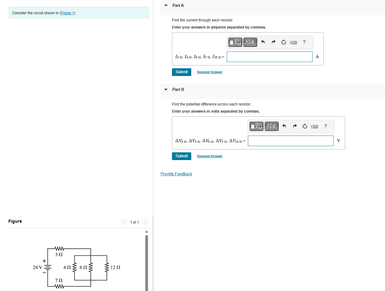 Solved a) ﻿Find the current through each resistor.Part | Chegg.com