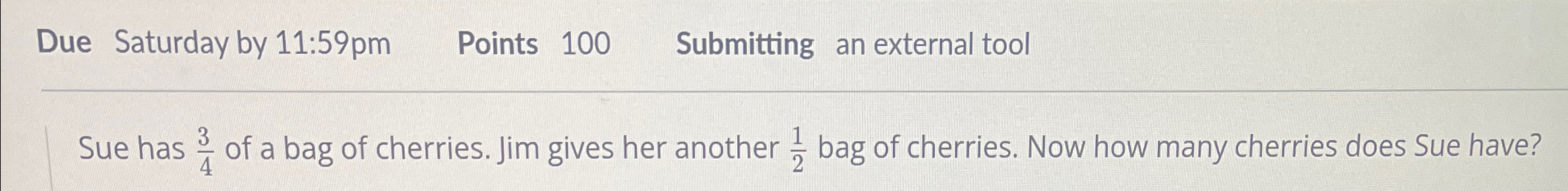 Solved Due Saturday by 11:59pm Points 100 ﻿Submitting an | Chegg.com