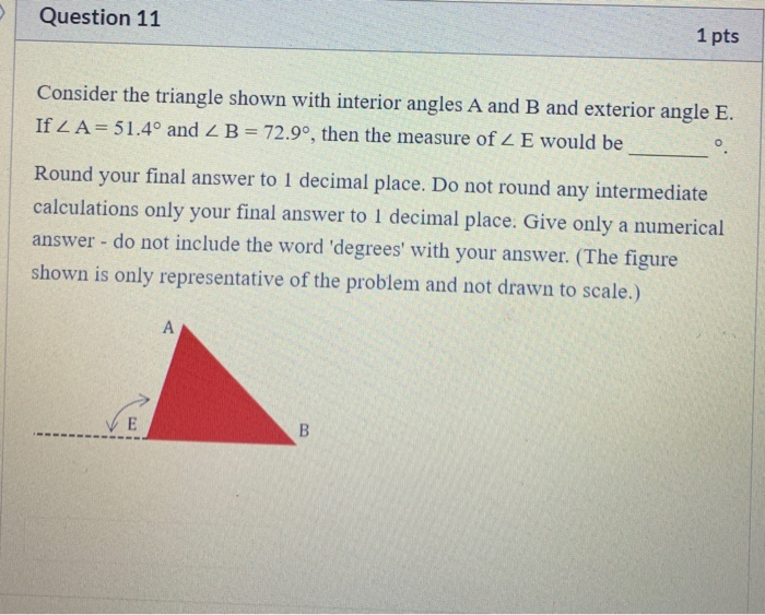 Solved Question 11 1 pts Consider the triangle shown with | Chegg.com Solved Question 11 1 pts Consider the triangle shown with | Chegg.com