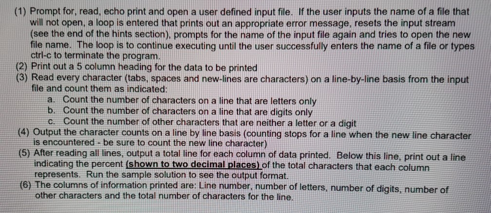 Solved . Use a priming read to read the first character of | Chegg.com