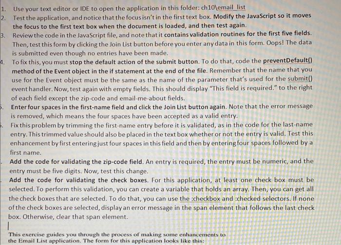 1. Use your text editor or IDE to open the | Chegg.com